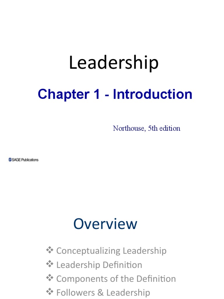 Leadership: Chapter 1 - Introduction | Download Free PDF | Leadership ...