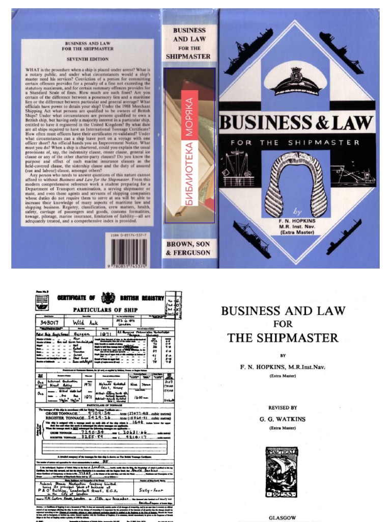 Business & Law For The Shipmaster PDF | PDF