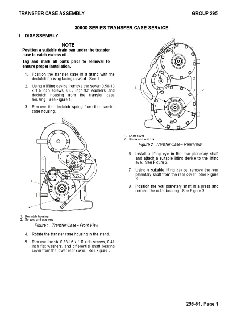 Transfer Case Assembly GROUP 295 30000 Series Transfer Case Service 1 ...