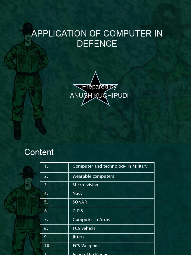 Application of Computers in Defence | PDF | Sonar | Military Technology