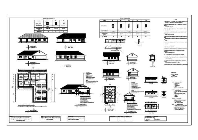 Door Schedule Window Schedule: Label D1 D2 D3 D4 D5 Label W1 W2 V1 ...