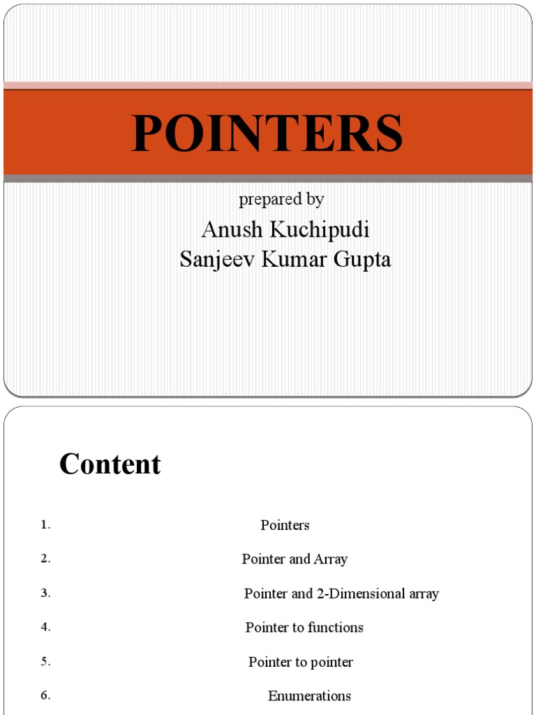 Pointers Anush Kuchipudi Sanjeev Kumar Gupta Download Free Pdf C Programming Language