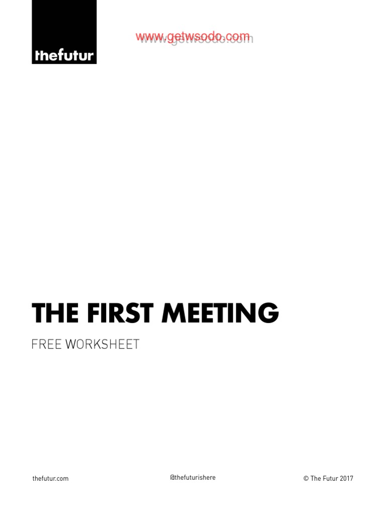 The First Meeting: Free Worksheet | PDF | Cognitive Science | Business