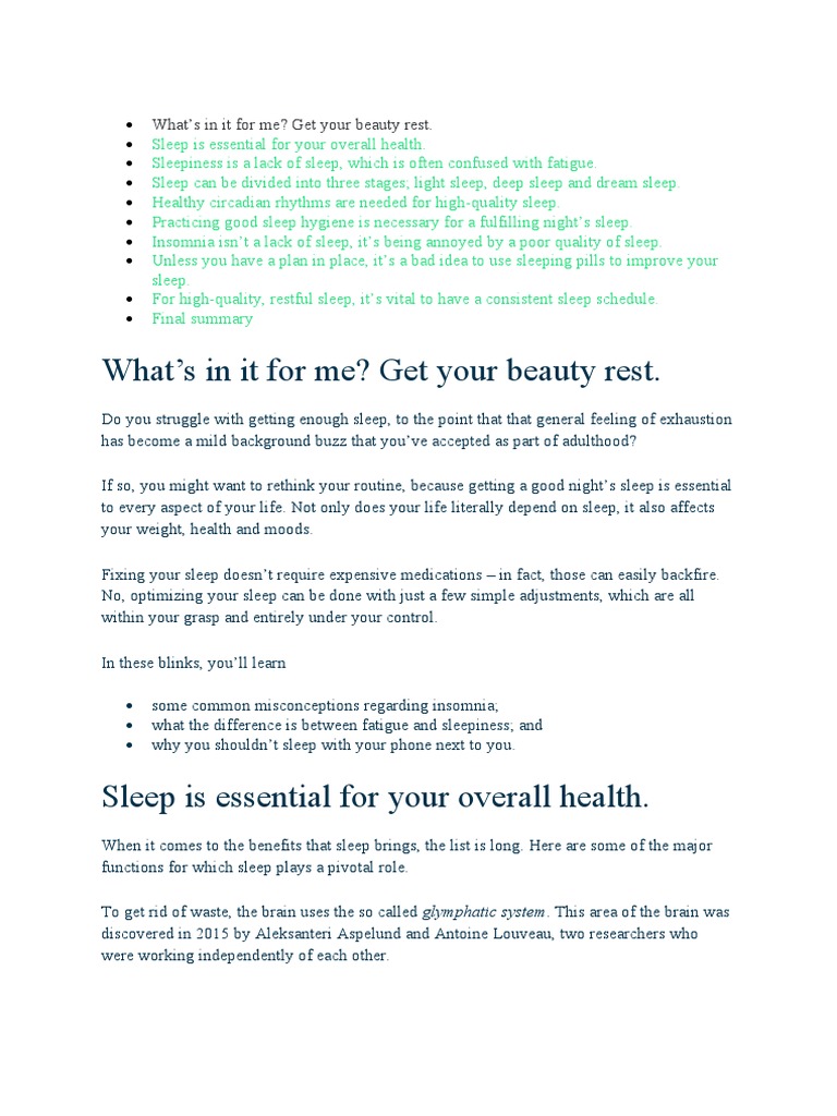 The Sleep Solution By W Chris Winter M D Download Free Pdf