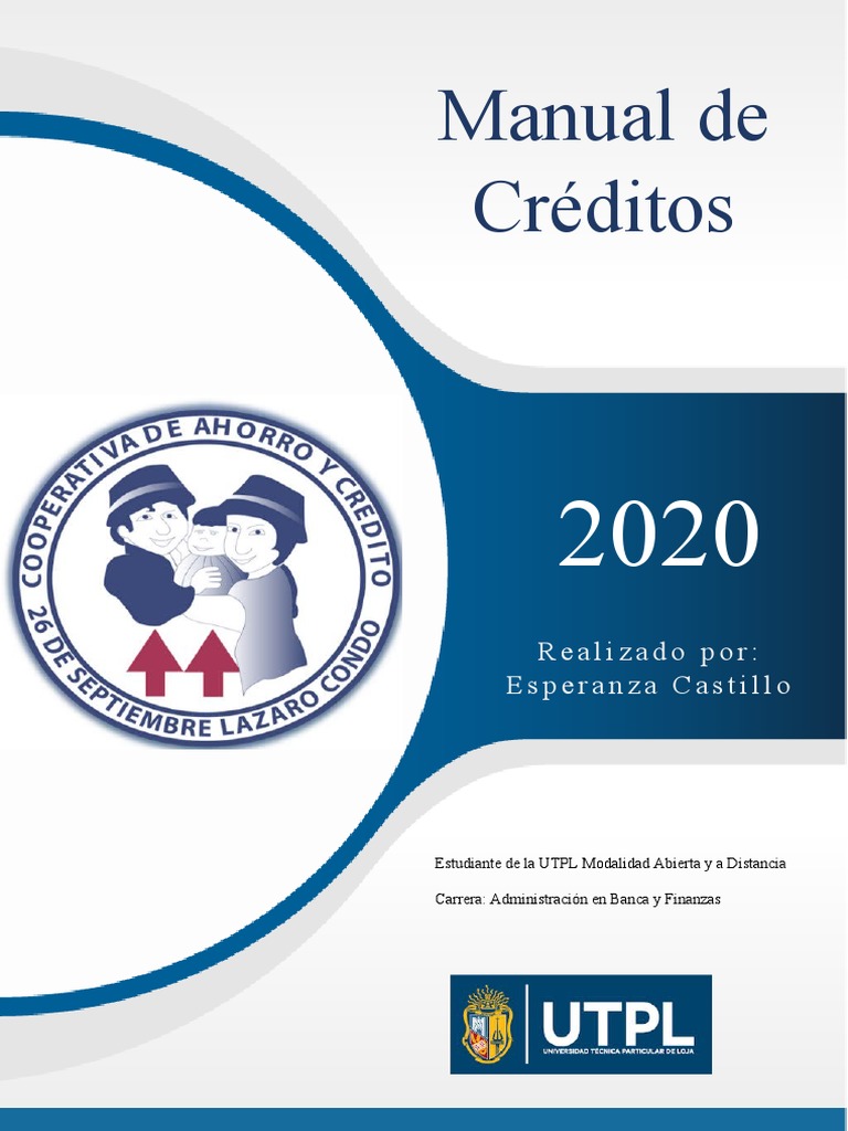 Manual de Creditos | PDF | Cooperativa | Crédito