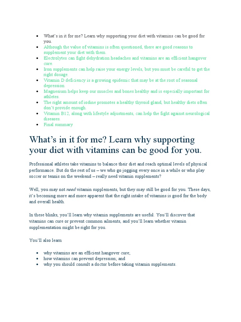 The Vitamin Solution by Dr. Romy Block & Dr. Arielle Levitan | PDF ...