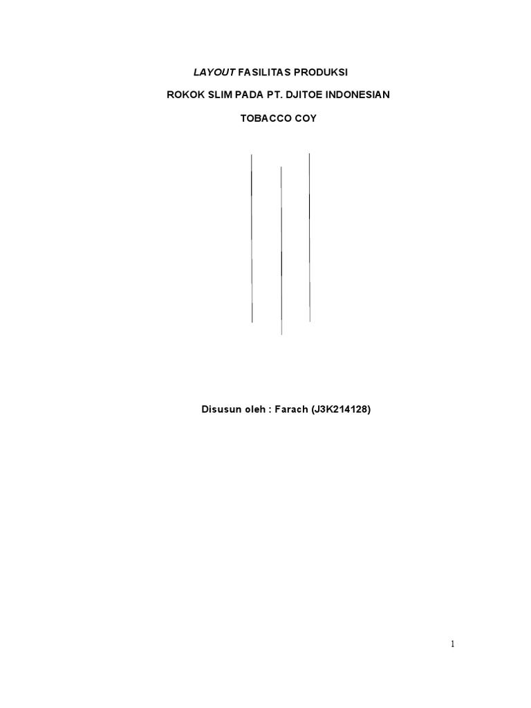 Layout Produksi Rokok Slim Djitoe | PDF