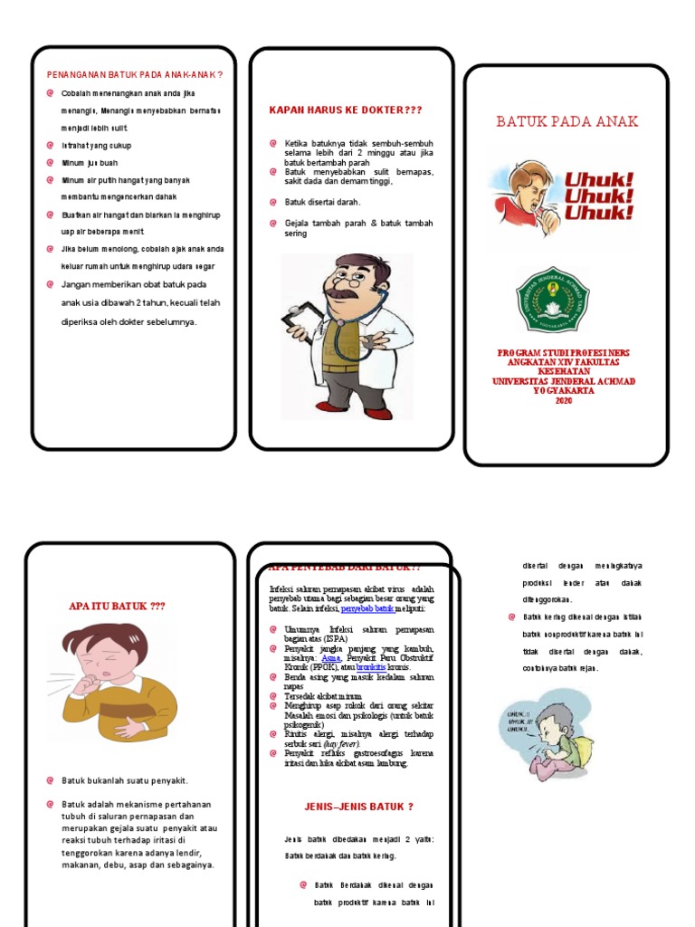 Leaflet - Batuk Pada Anak | PDF
