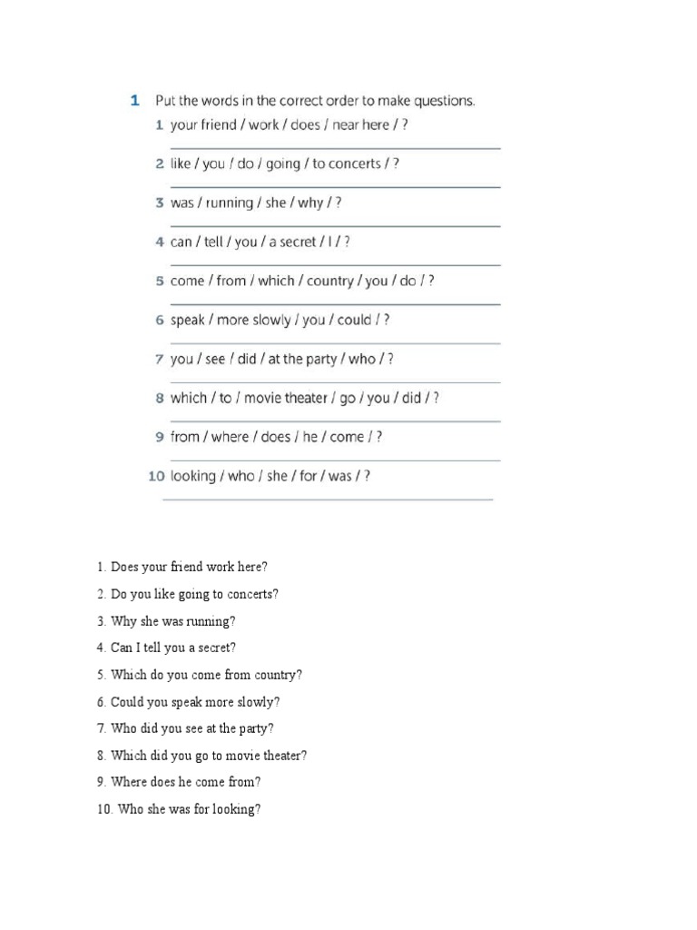 Question Forms - Level 5 | PDF