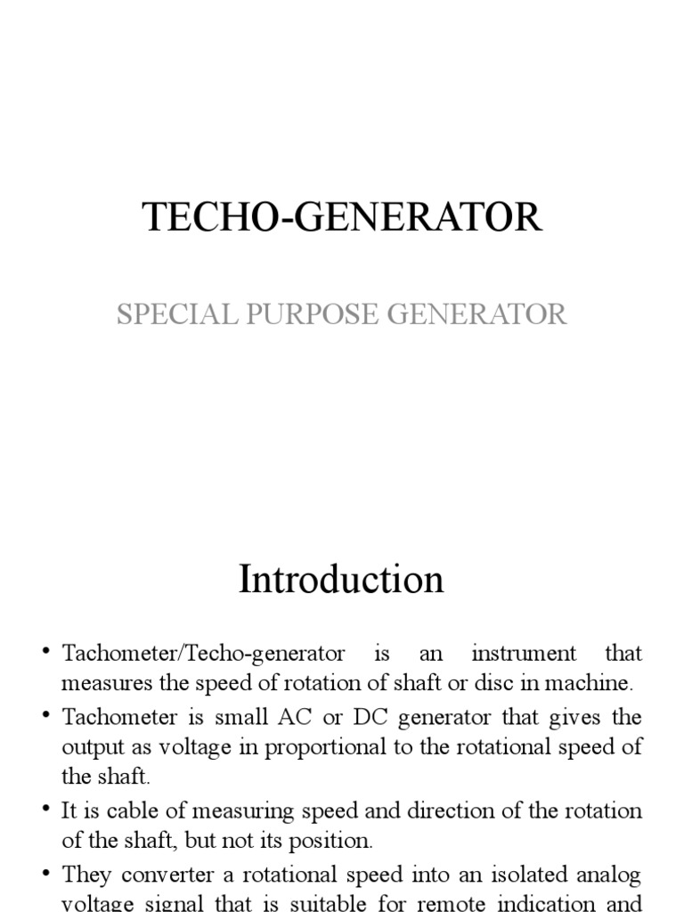Techo Generator | PDF | Electric Generator | Electromagnetic Induction