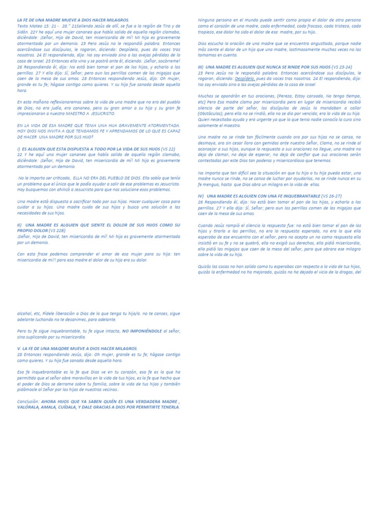 La fe inquebrantable de una madre: cómo movió a Jesús a sanar a su hija ...