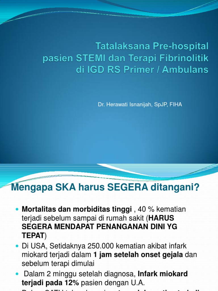 Tatalaksana Pre Hospital Stemi | PDF