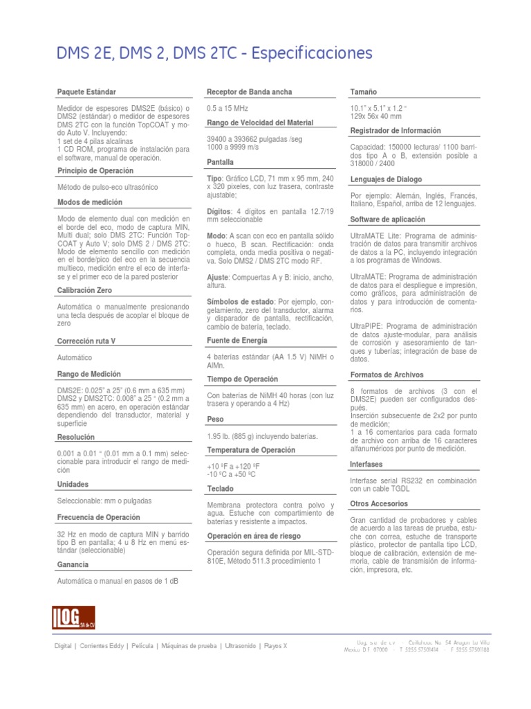 dms2 Especificaciones Ok | PDF | Electrónica | Informática