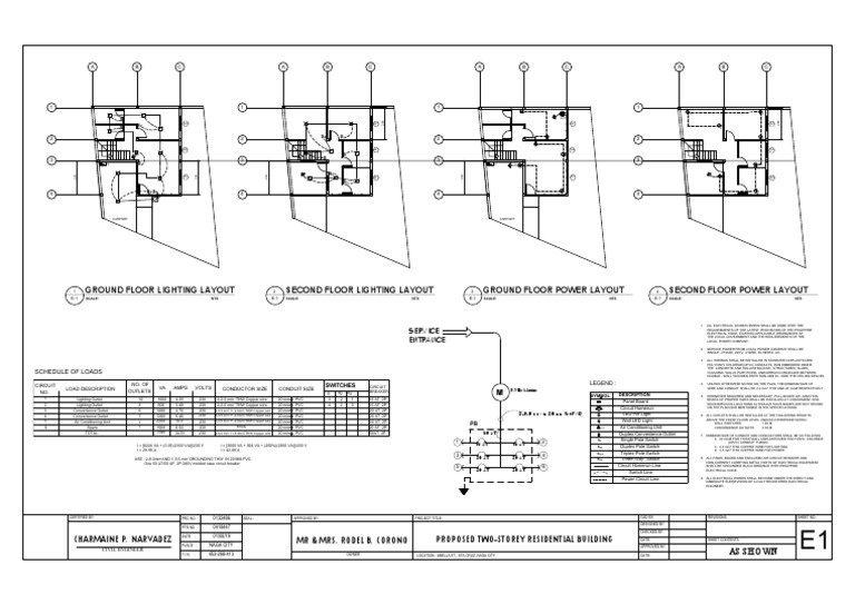 Sample Electrical Plan | PDF | Polyvinyl Chloride | Wire