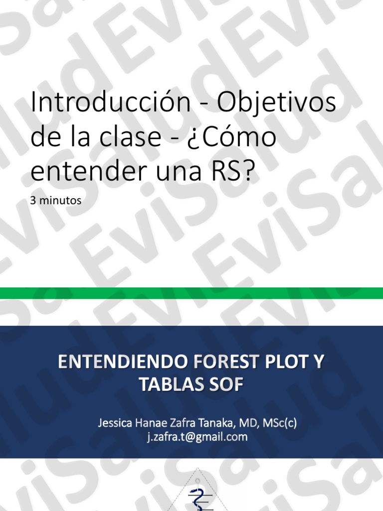 Entendiendo Forest Plot y Tablas SoF PDF | PDF | Metodología | Cuidado ...
