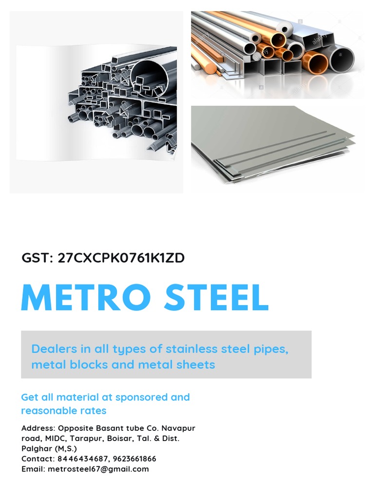 Metro Steel: GST: 27CXCPK0761K1ZD | PDF