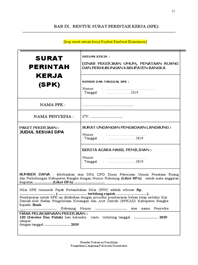 SPK Kontruksi | PDF