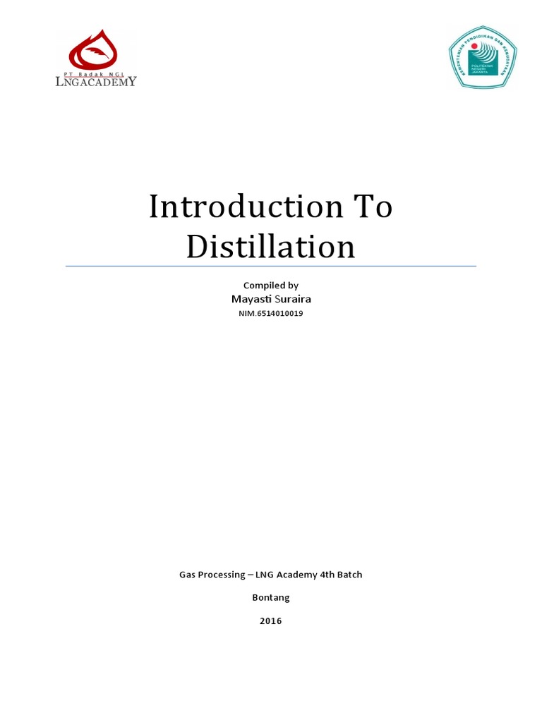 Introduction To Distillation | PDF | Distillation | Phase (Matter)