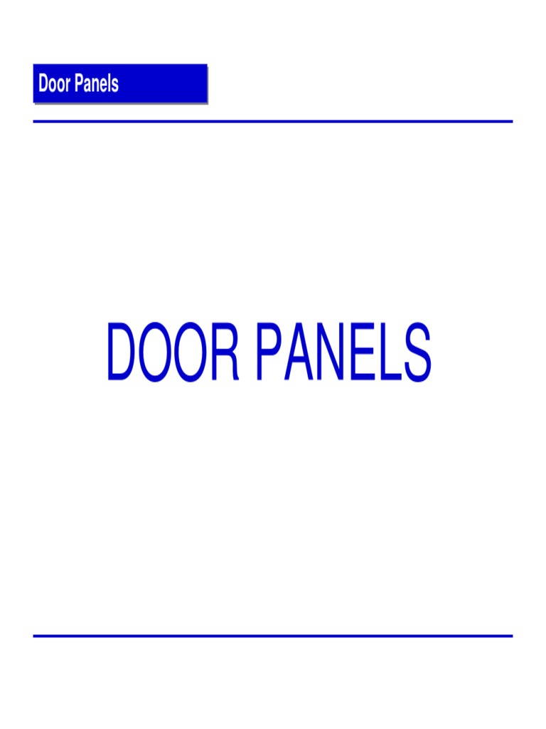 Door Panel Overview and Assembly Guide | PDF | Door | Lamination