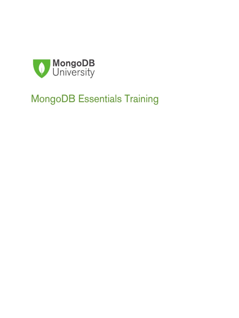 Mongodb Essentials Training | PDF | Mongo Db | Json