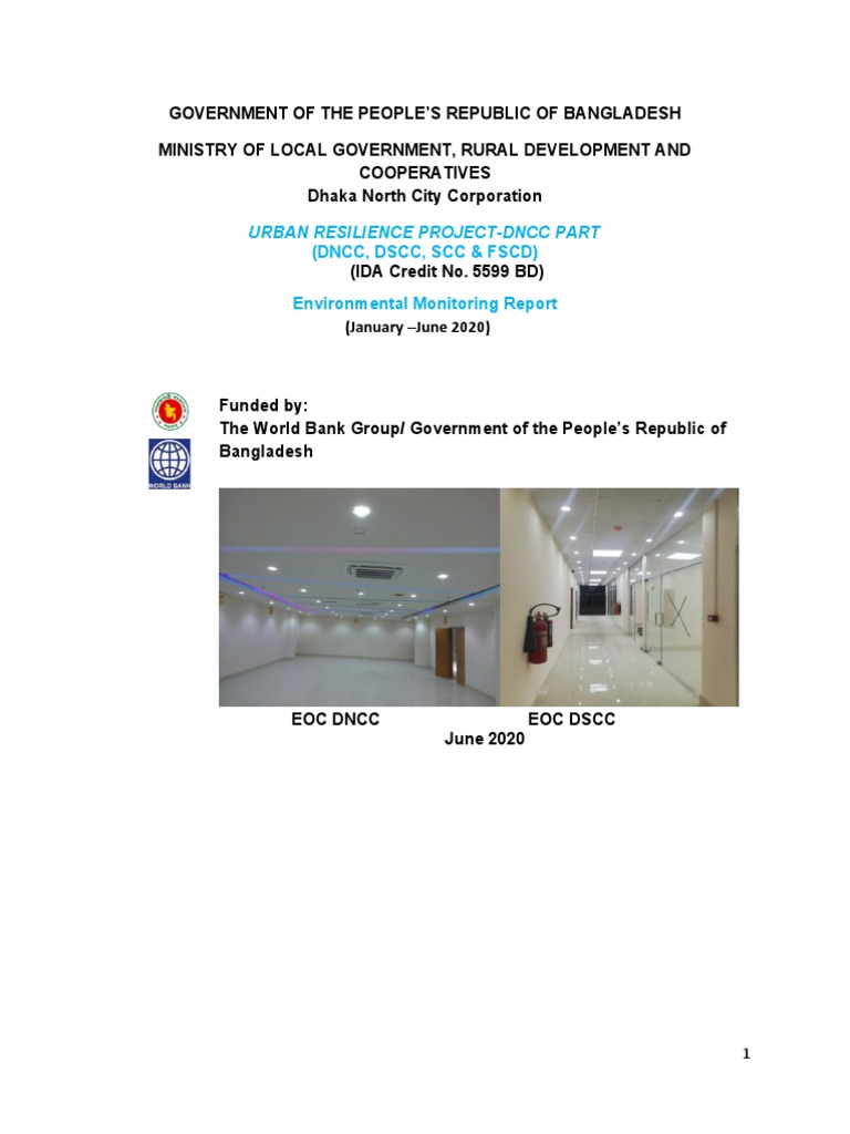 Environmental Monitoring Report (URP-DNCC) EOC DNCC & DSCC | PDF | Emergency Management ...