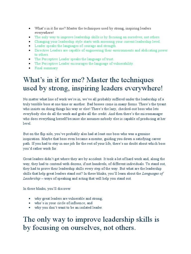 Mastering Leadership Skills and Styles | PDF | Courage | Leadership