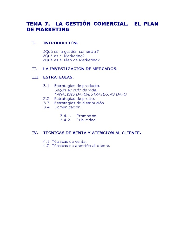 Tema 7 Eie. Marketing | Descargar gratis PDF | Marketing | Mercado (economía)