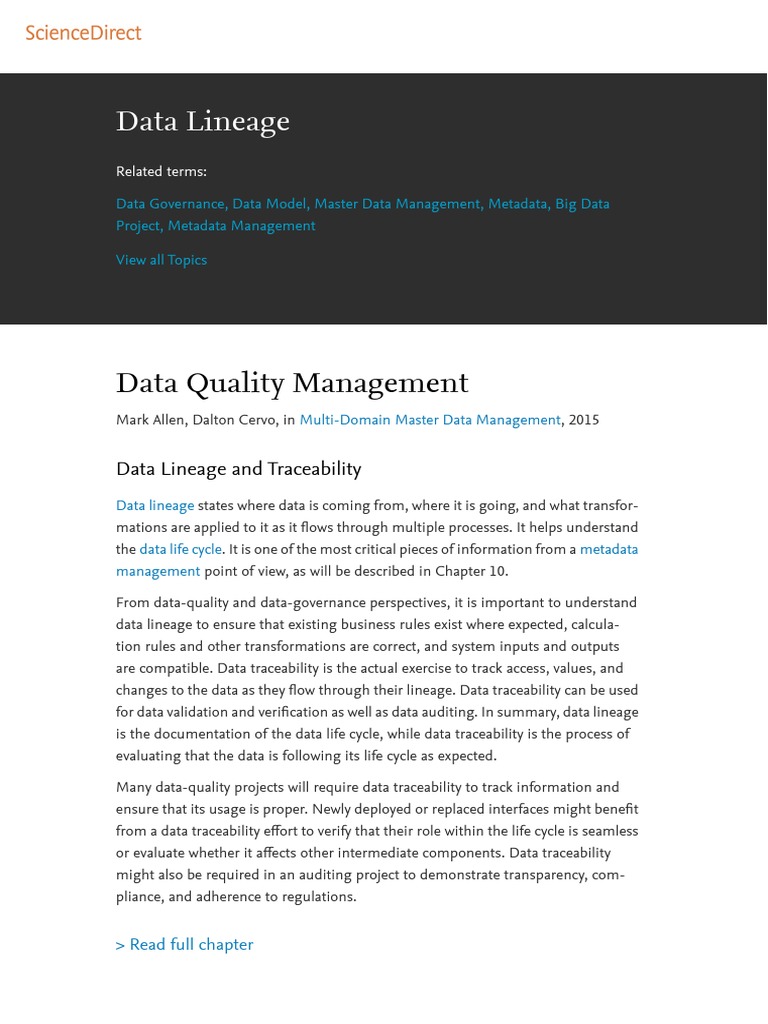 Data Governance Book Pdf Metadata Data Warehouse