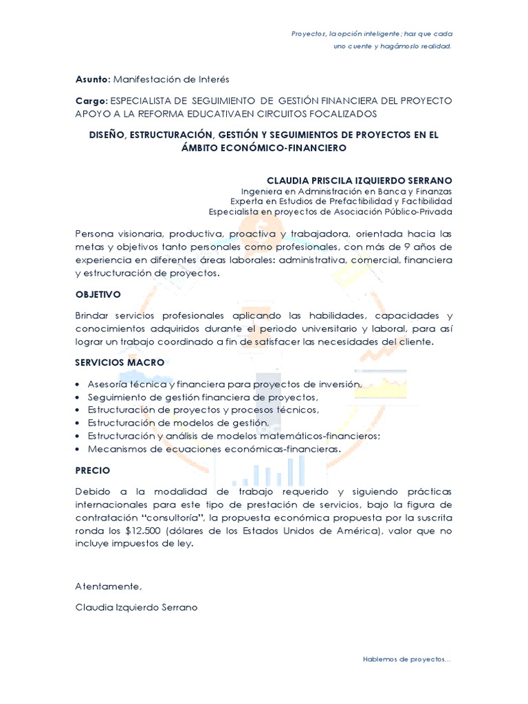 Proforma Servicios Profesionales PDF | PDF