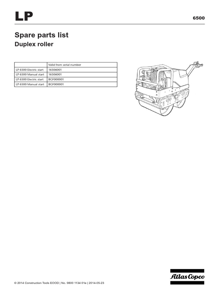 Rodillo Compactador Atlas Copco Asl LP 6500 | PDF | Fuel Injection | Engines