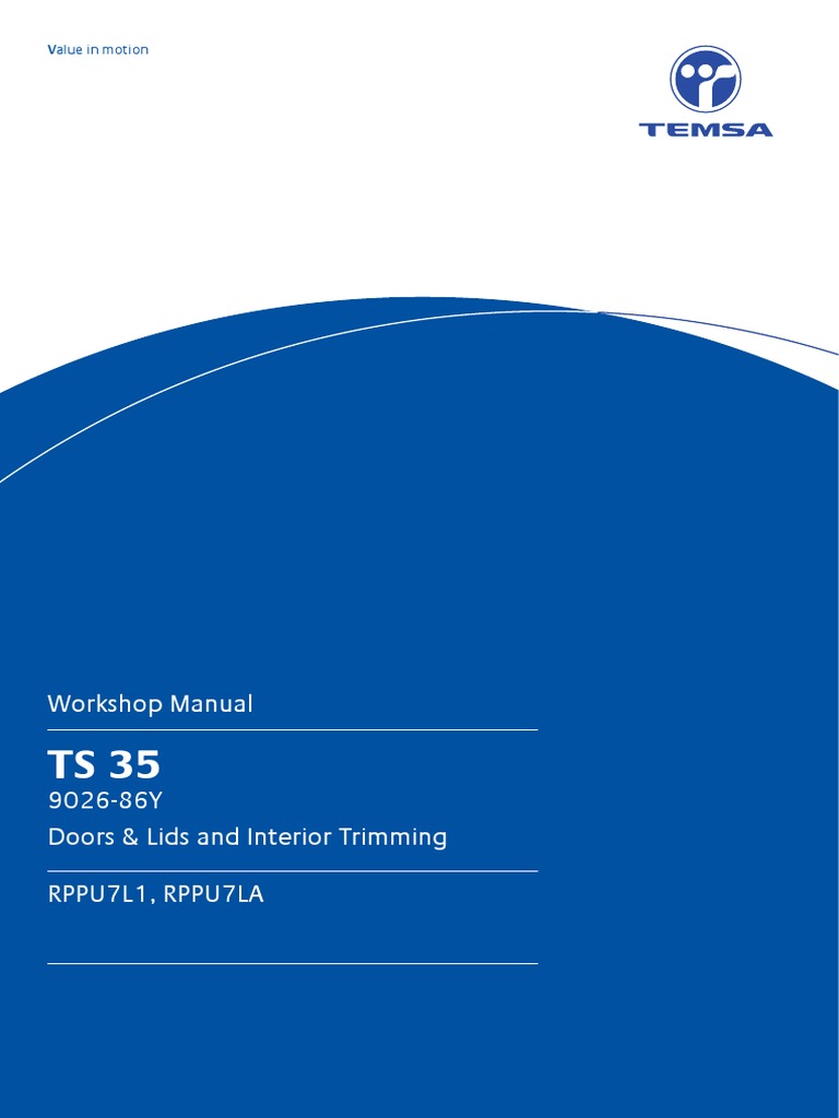 TEMSA TS-35 Workshop Manual | PDF | Nut (Hardware) | Screw