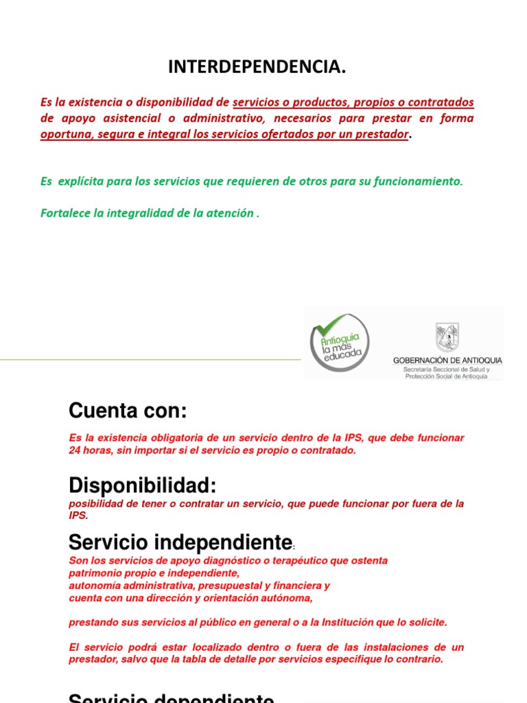 7 - Interdependencia - de - Servicios | PDF | Cuidado de la salud ...