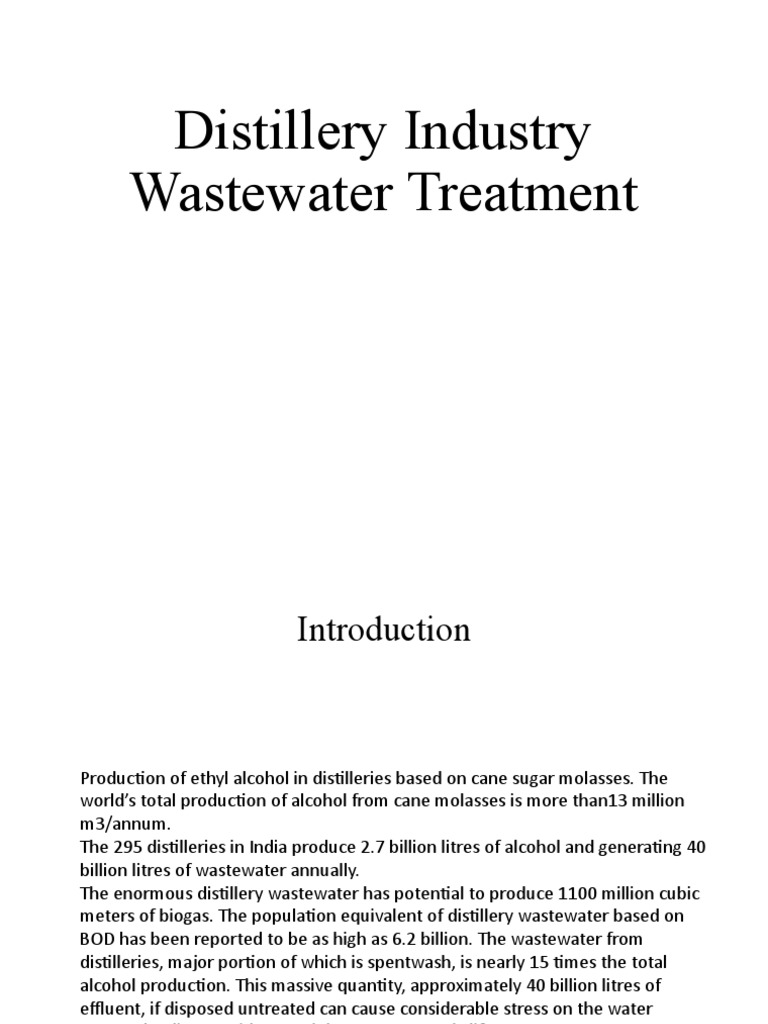 Distillery Wastewater Treatment Overview | PDF | Anaerobic Digestion ...
