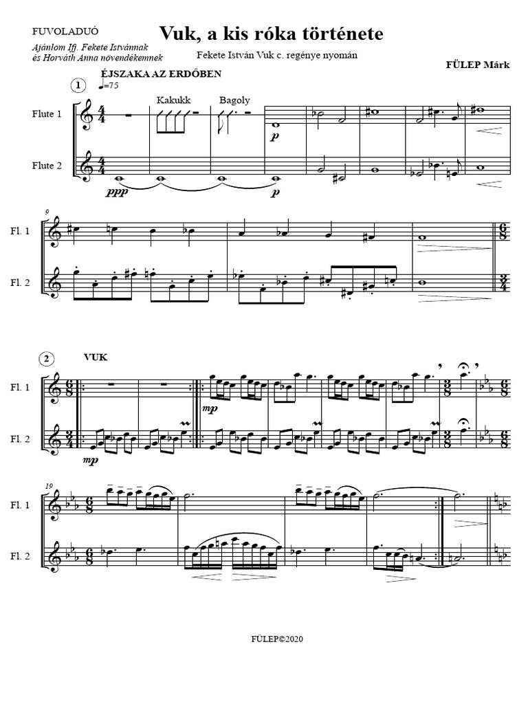 Fülep Márk Vuk, A Kis Róka Története | PDF