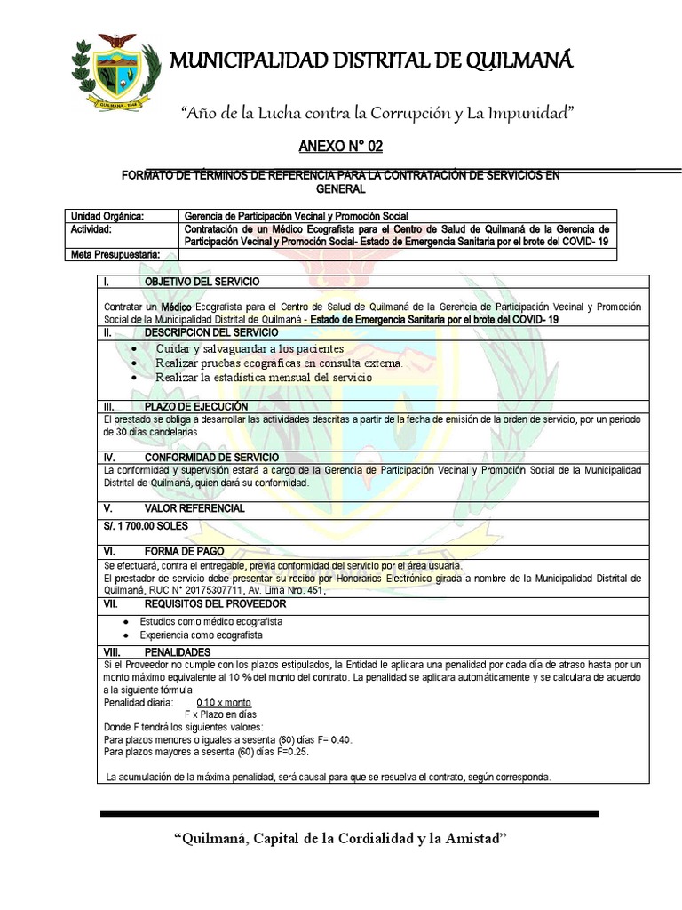 TDR Formato | PDF | Business | Bienestar