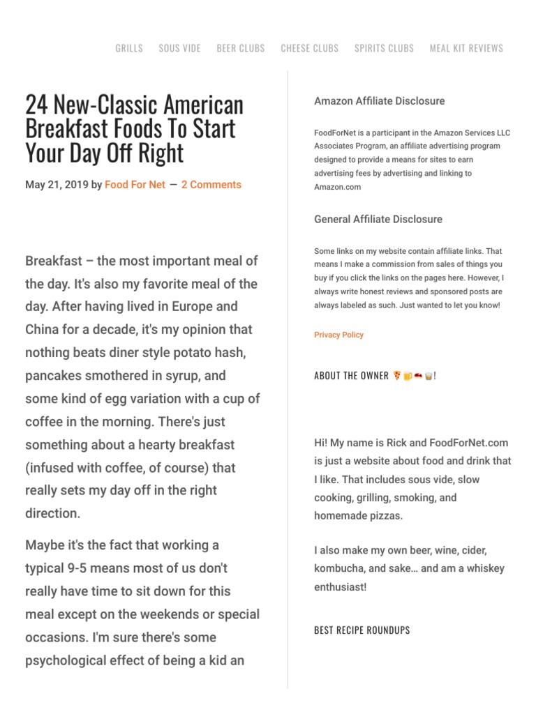 24 New-Classic American Breakfast Foods To Start Your Day Off Right ...