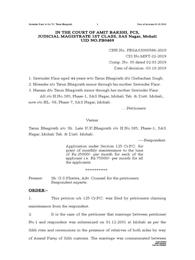 Final Order MNT | PDF