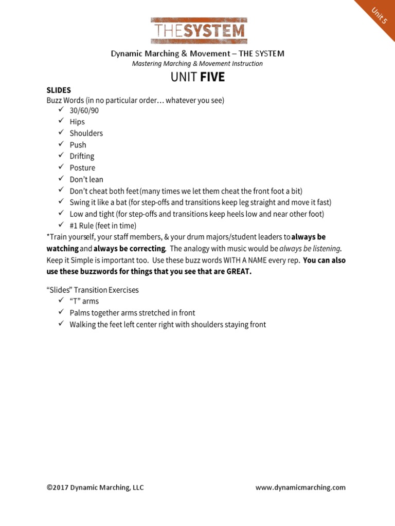 Dynamic Marching & Movement - THE SYSTEM | PDF