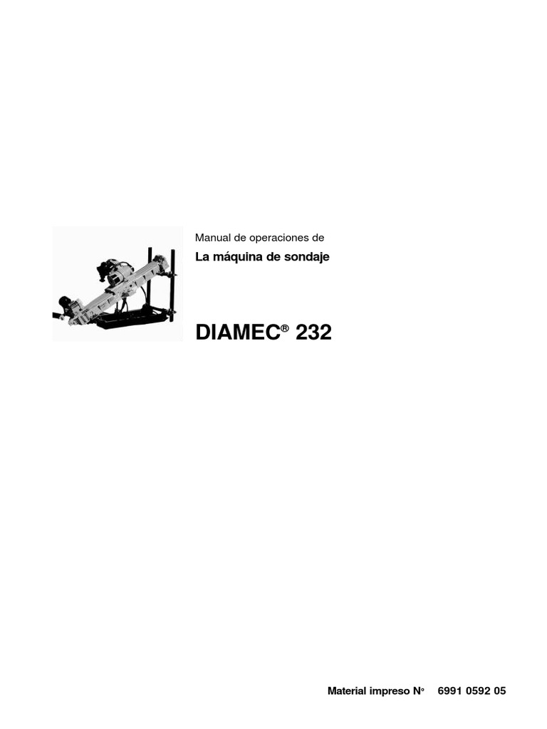 Manual de Mtto Diamec 232 PDF | PDF | Corriente eléctrica | Agua