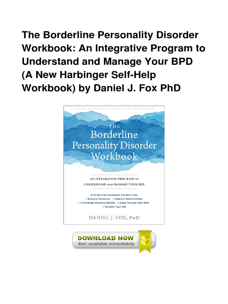BPD Workbook by Daniel J. Fox | PDF | Borderline Personality Disorder ...