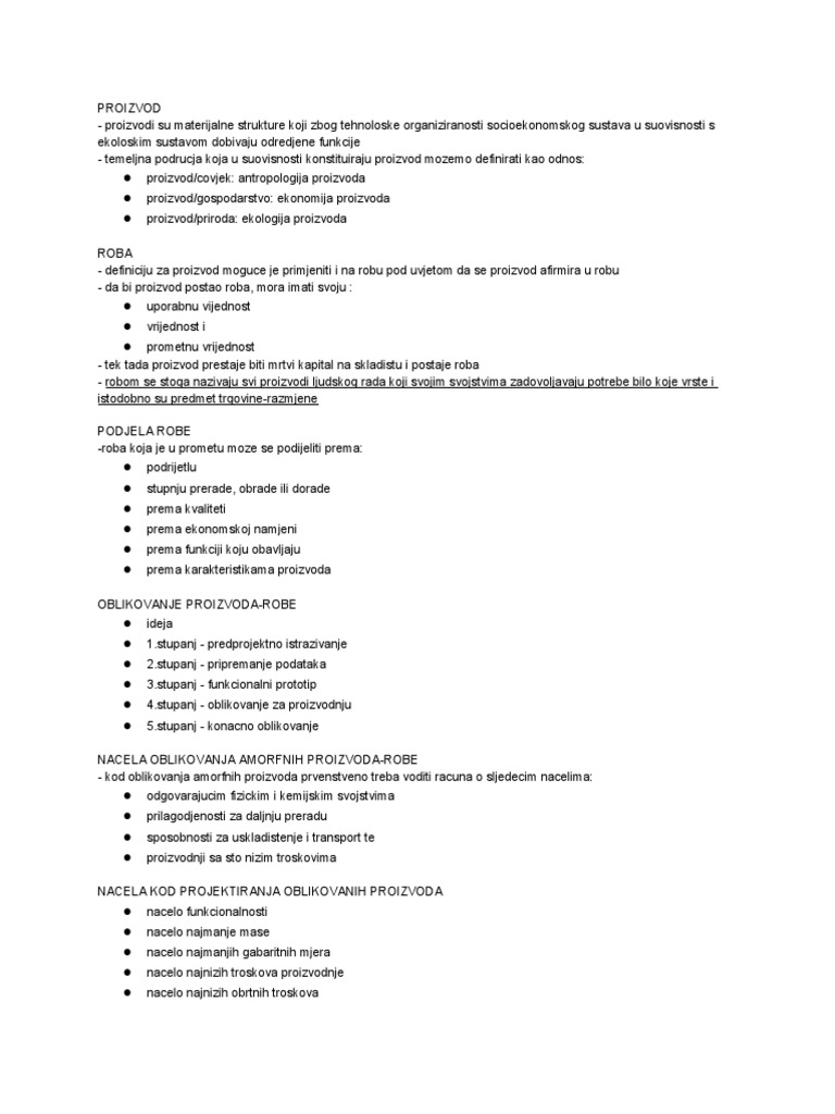 Poznavanje Robe | PDF