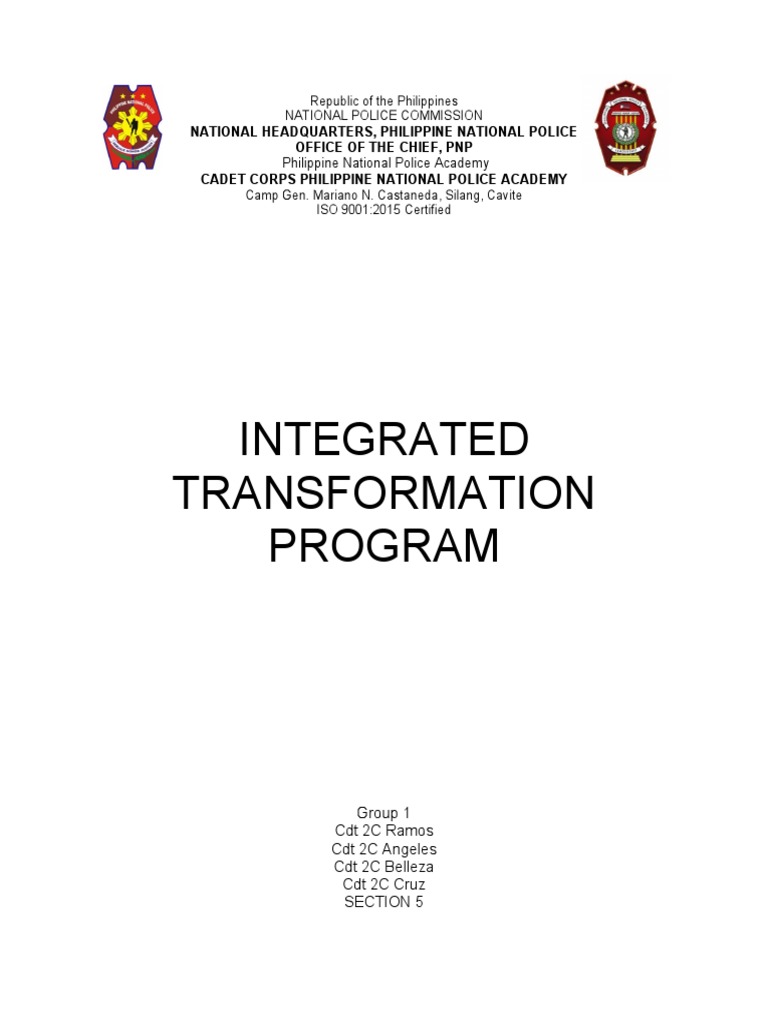 Integrated Transformation Program | PDF | Police | Policy