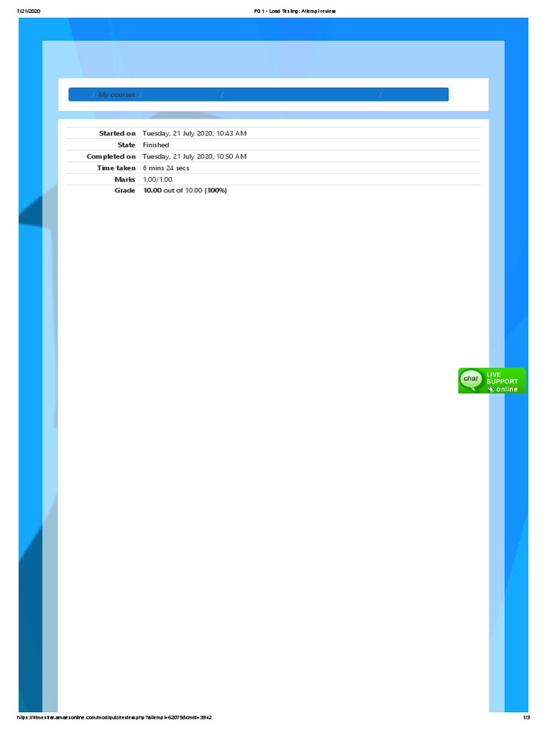PQ1 - Load Testing | PDF | Systems Science | Software Engineering
