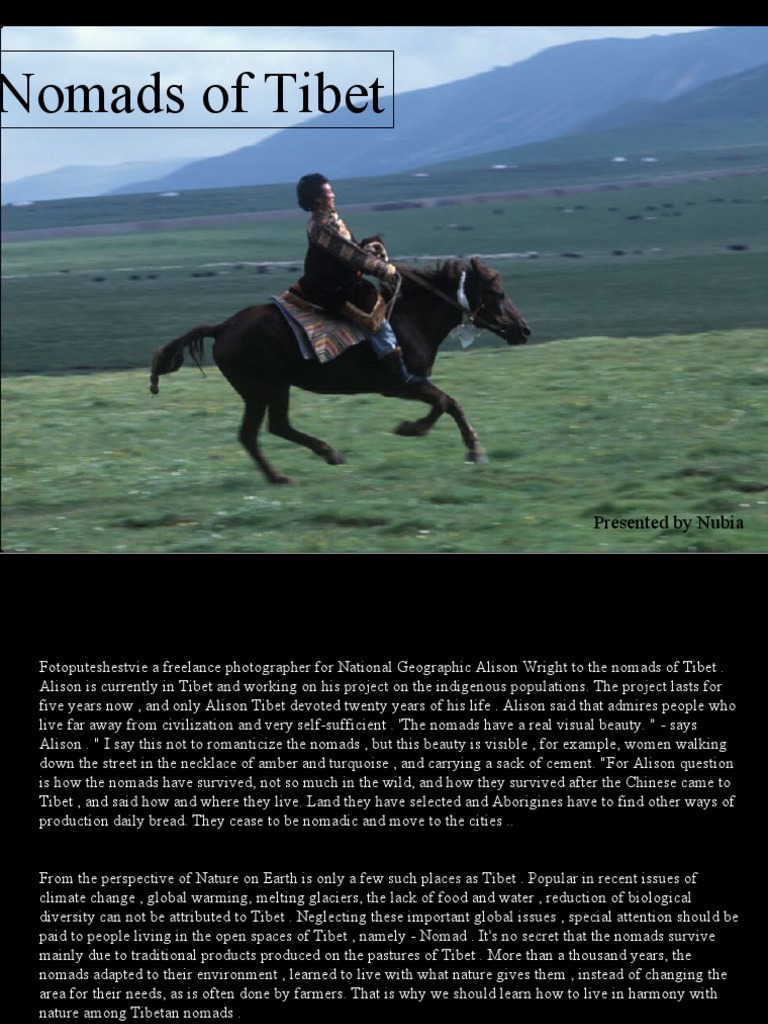 Nomads of Tibet: Presented by Nubia | PDF | Qinghai | Nomad