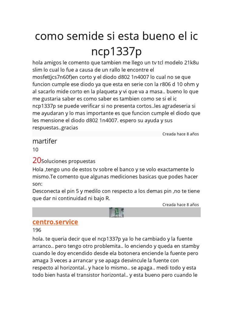 Como Semide El Ic ncp1337p | PDF | Equipo | Equipo eléctrico