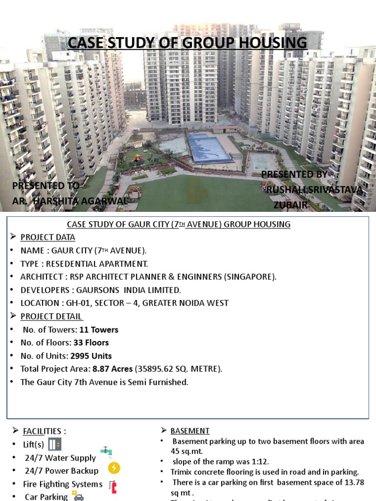 Gaur City 7th Avenue Housing Case Study | PDF | Elevator | Stairs