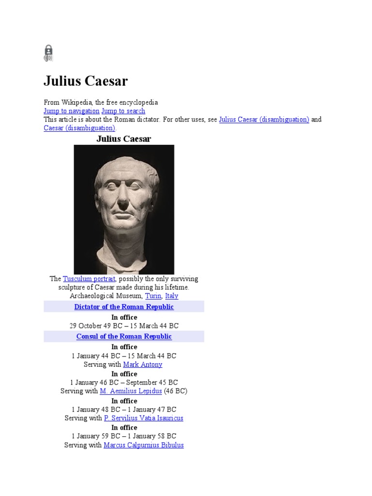 Julius Caesar | PDF | Julius Caesar | Augustus