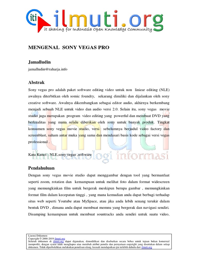 Mengenal Sony Vegas Pro Pdf Pdf