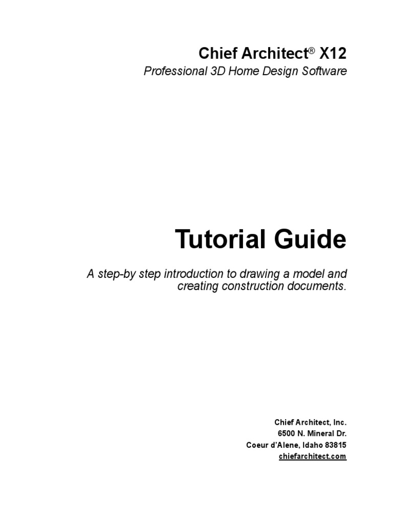 Chief Architect X12 - Current Tutorial Guide PDF | PDF | Software | License