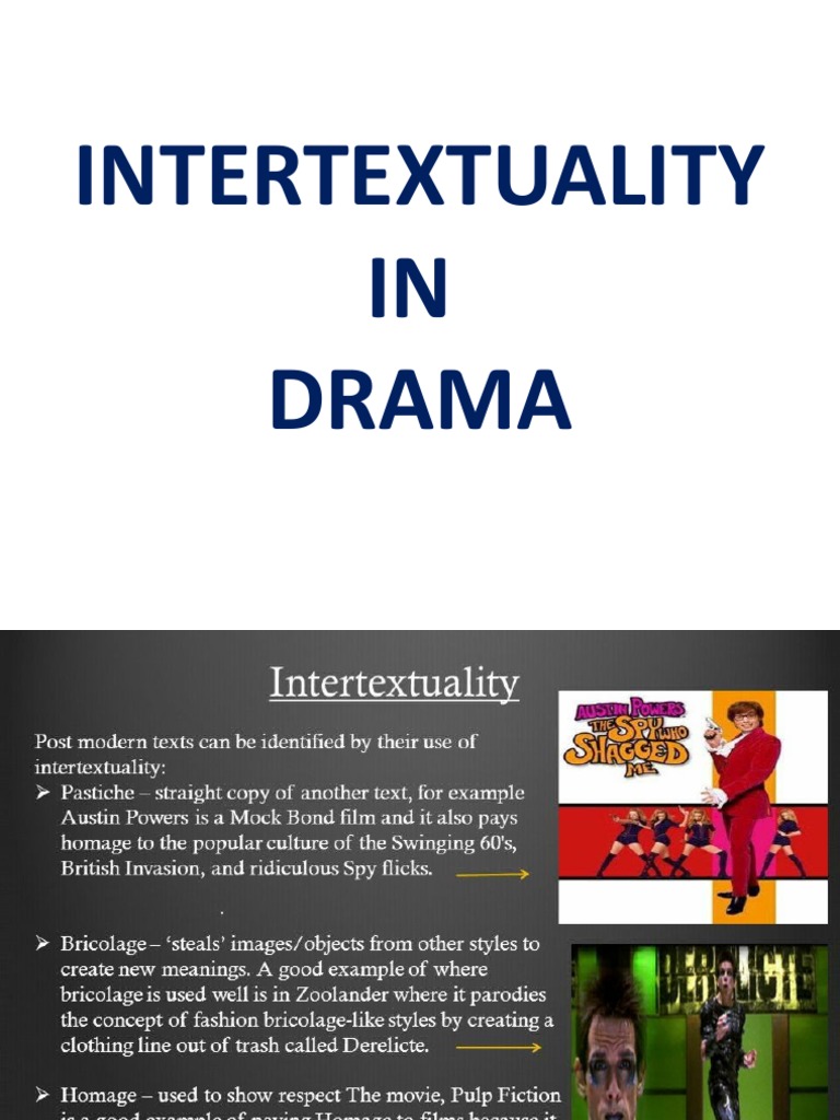 INTERTEXTUALITY in DRAMA | PDF